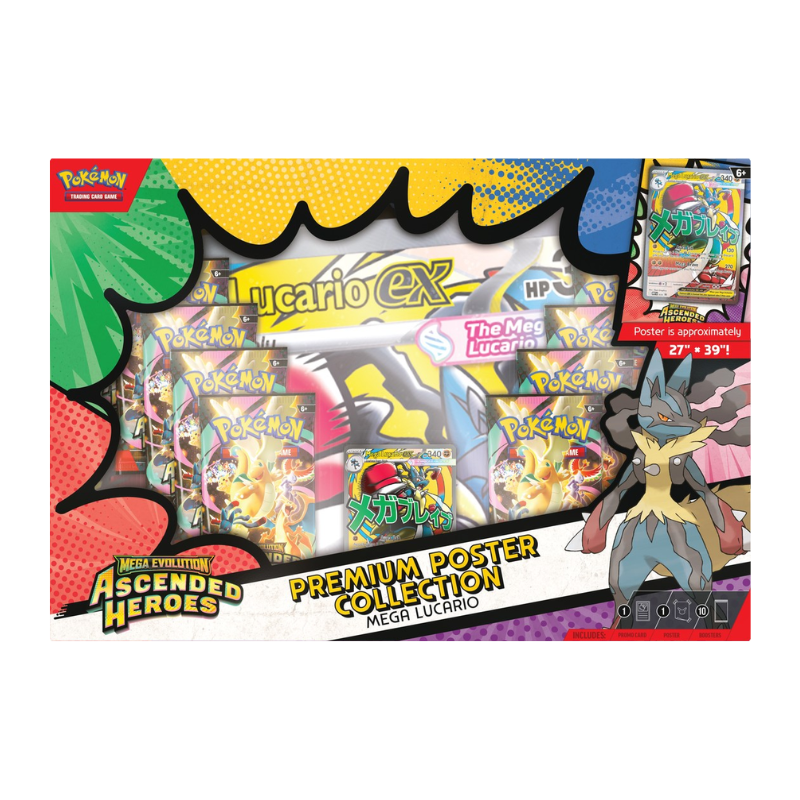 Pokemon English ME2.5 Ascended Heroes Premium Poster Collection: Mega ...